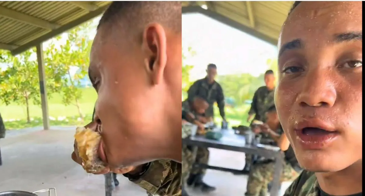 Video: soldado viral por comer pollo con entusiasmo, revela interés por ...